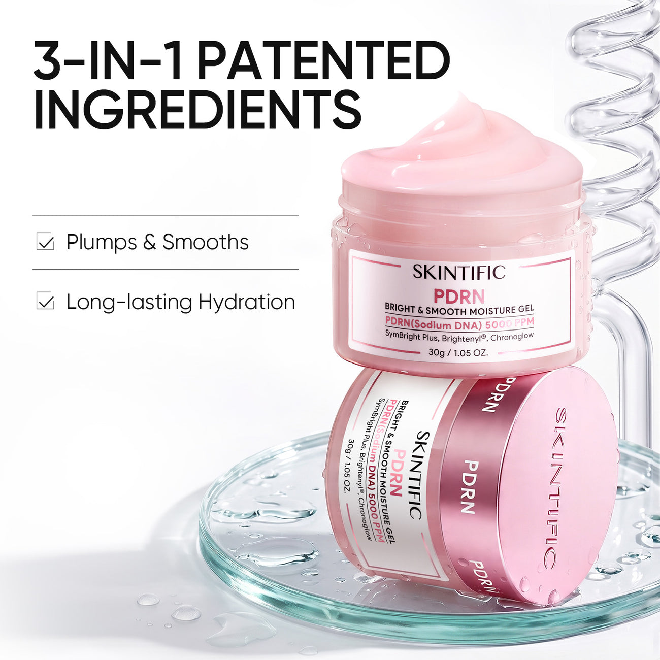SKINTIFIC PDRN Serum Spray Ampoule and Moisture Gel 3-Piece Set