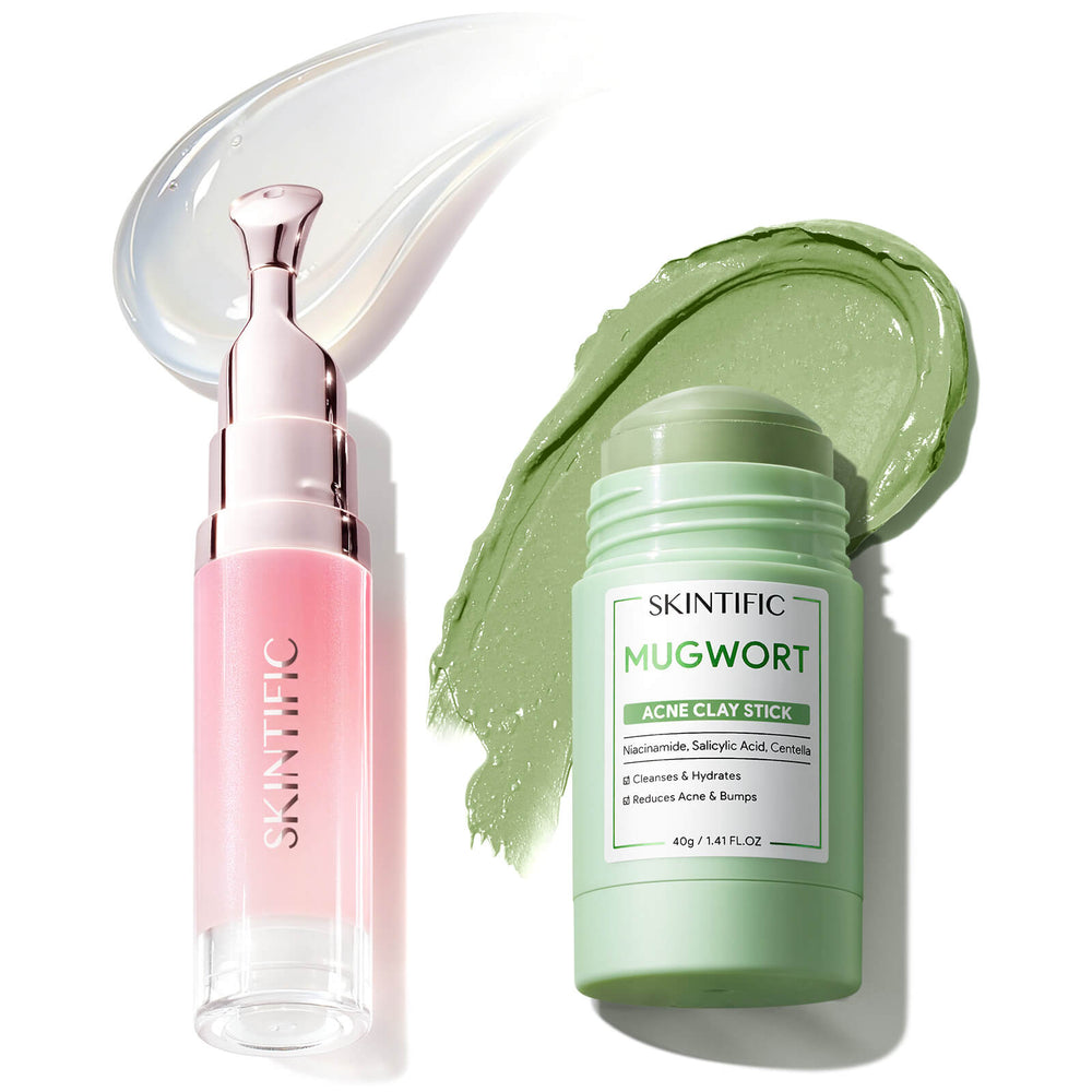 SKINTIFIC Mugwort Clay Mask & Peptide Lip Serum Set