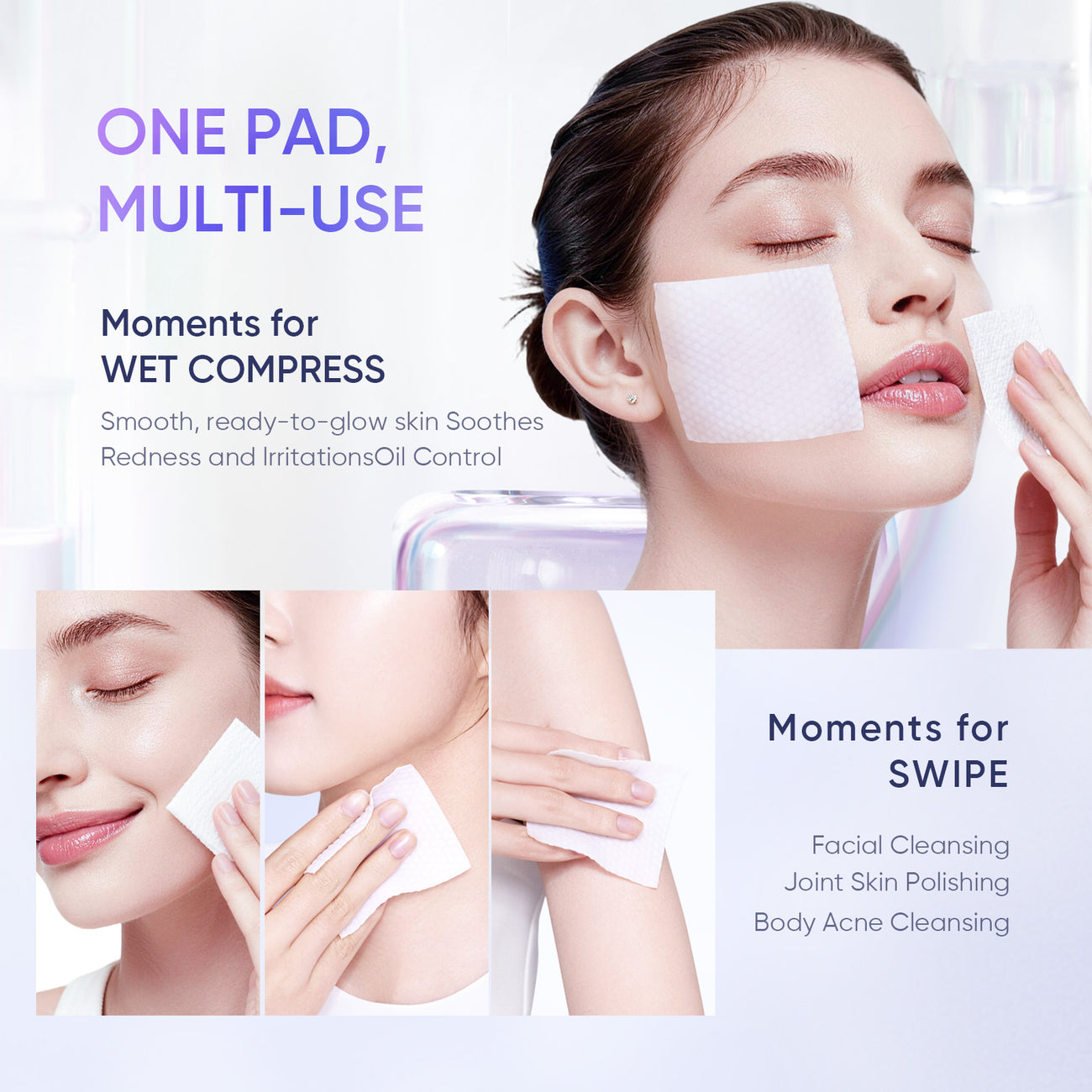 AHA BHA PHA Exfoliating Pads Smooth Skin Texture & Clear Pores