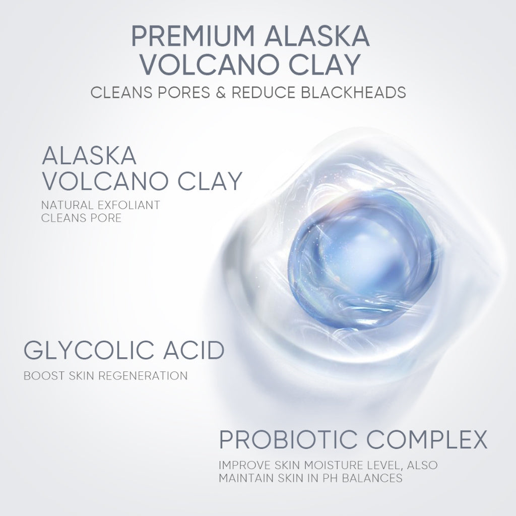 SKINTIFIC Alaska Volcano Blackhead&Pore Deep Cleansing Clay Mask Stick