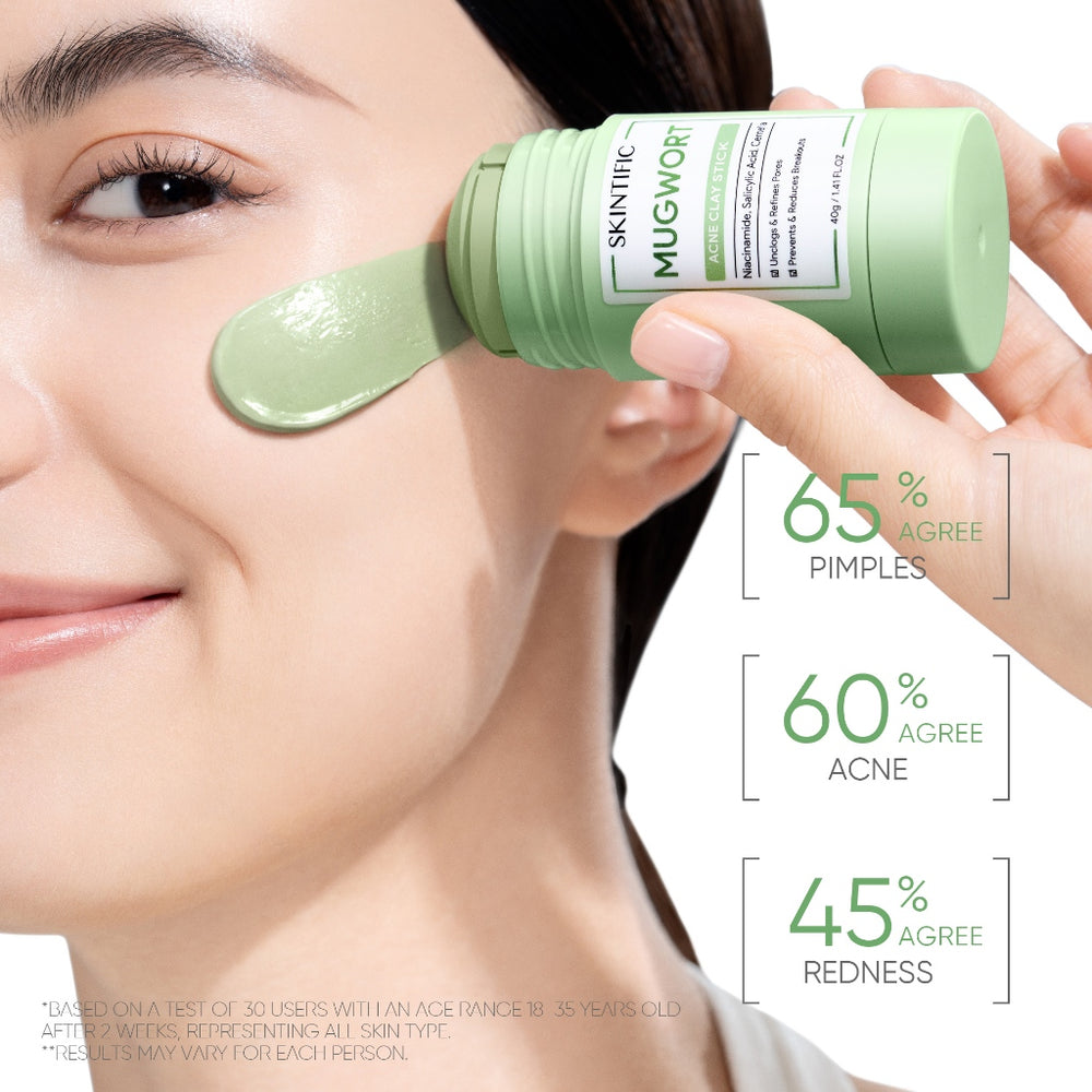 SKINTIFIC Mugwort Acne Clay Mask Stick Mud Clay Mask Cleanses Pores Bl
