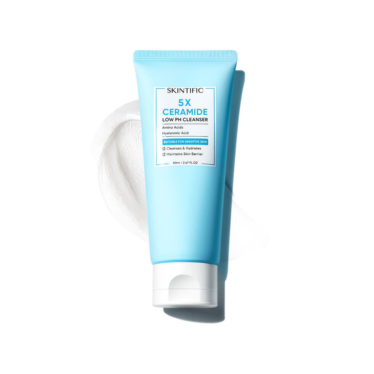 SKINTIFIC 5X Ceramide Low pH Cleanser Facial Wash for Sensitive Skin